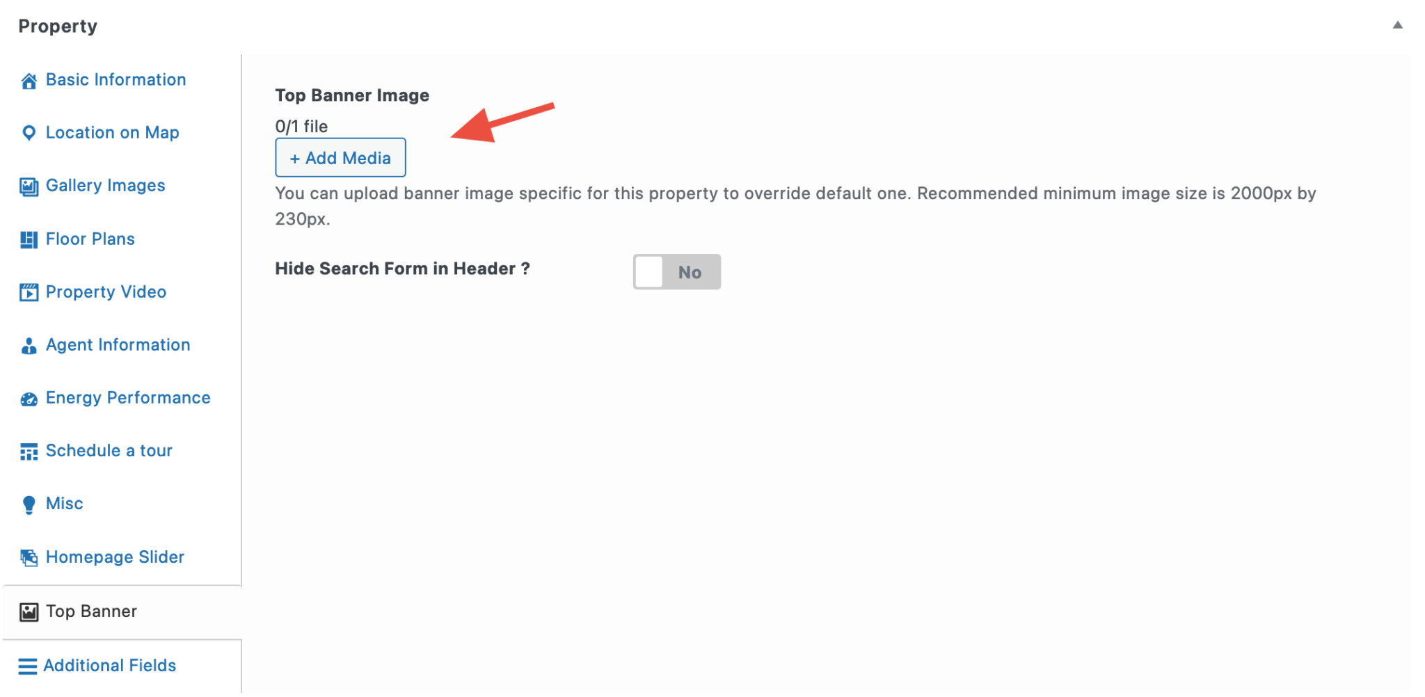 How to configure the banner settings - Inspiry Themes Support